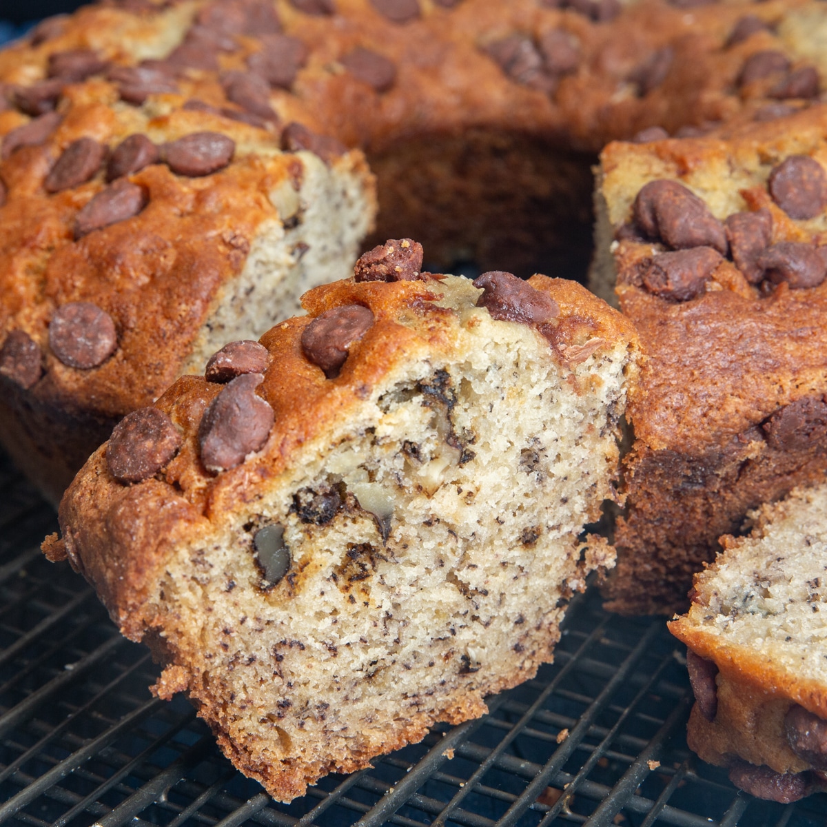 Chocolate Chip Banana Bundt Cake - Breads and Sweets