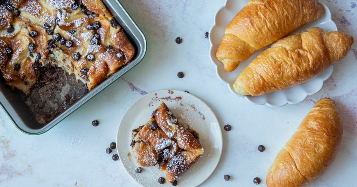 Simple Croissant Bread Pudding Breads And Sweets