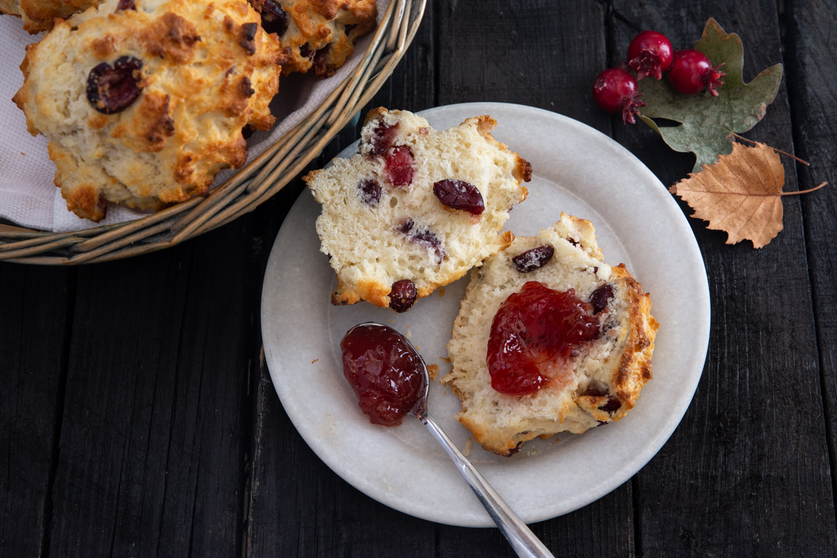 Cranberry Drop Biscuits - Breads and Sweets
