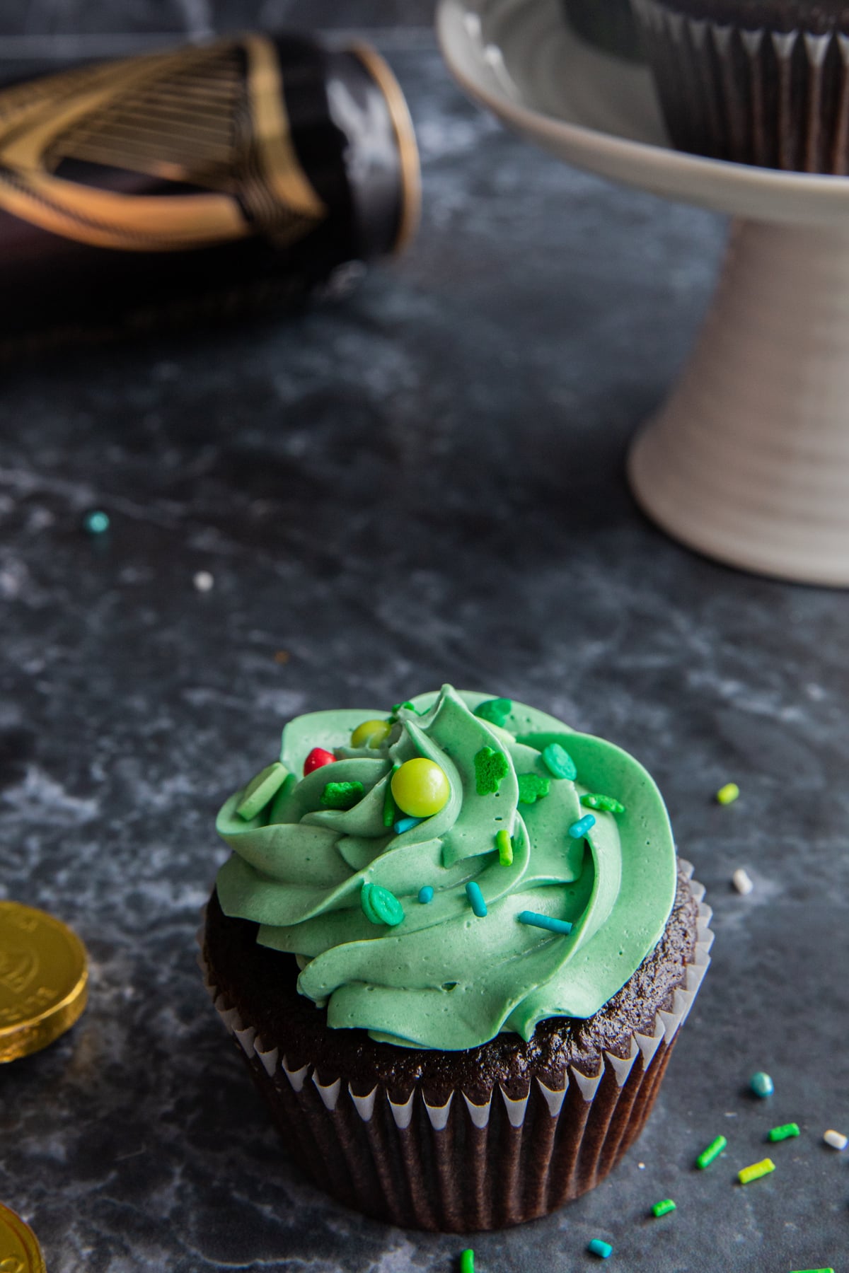 Frosted Guinness Chocolate Cupcakes - Breads and Sweets
