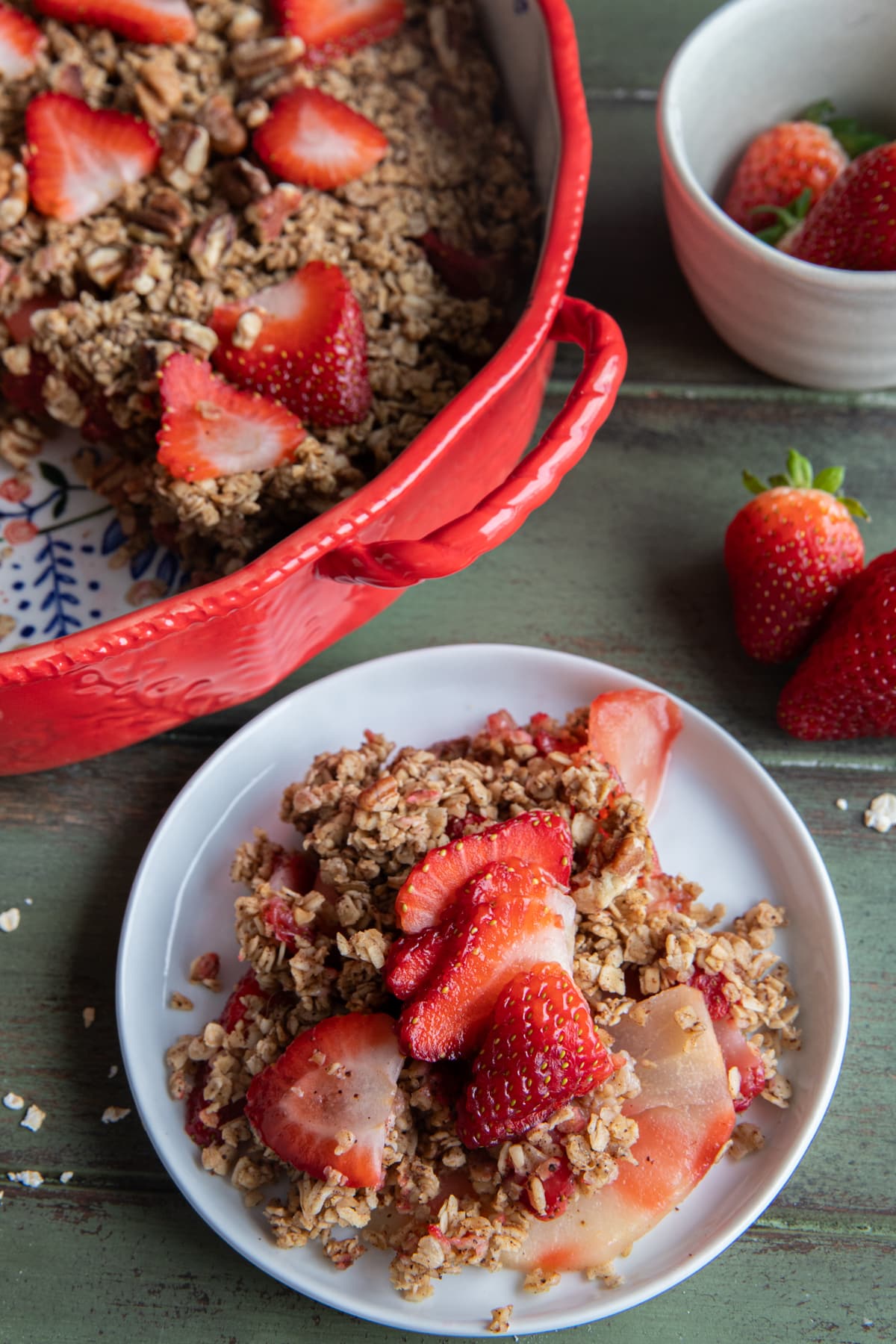 Pear and Strawberry Breakfast Crumble - Breads and Sweets